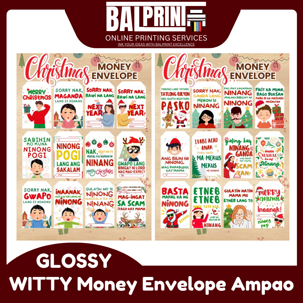 Christmas Angpao Money Envelope Witty Funny Design | Shopee Philippines