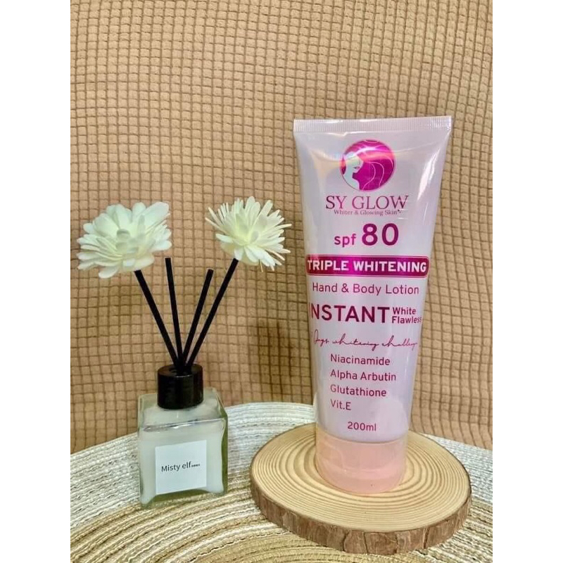 SY Glow Triple Whitening Lotion SPF 80 Instant White Flawless 200ml | Shopee Philippines