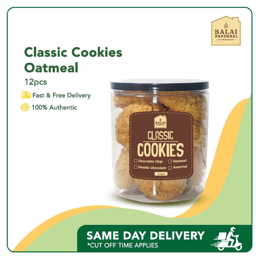 Balai Pandesal Classic Cookies Oatmeal 12pcs [Bakery, Fresh Bread ...