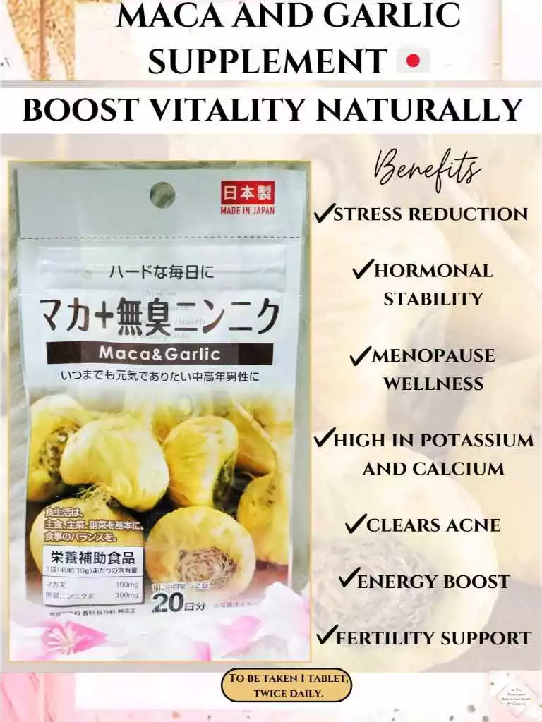 MACA AND GARLIC SUPPLEMENTS ( JAPAN DAISO ) | Shopee Philippines