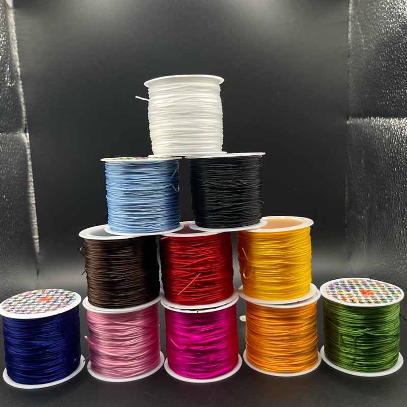 40M 0.7mm Stretch Elastic Cord For Bracelets Necklace Nylon Beading ...