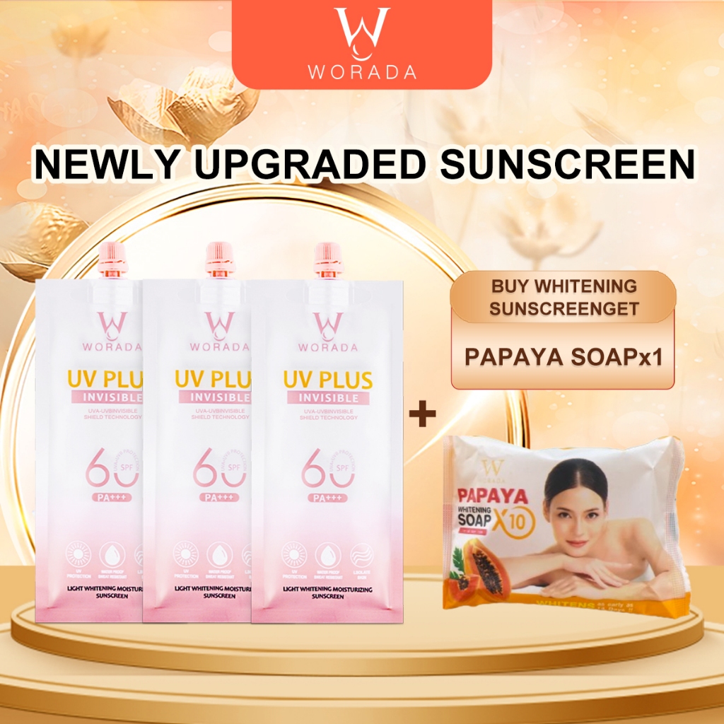 WORADA 3 bottles of SPF60 sunscreen new upgraded version face and body ...