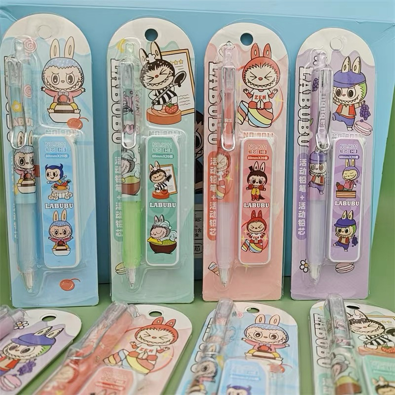 Labubu new mechanical pencil 2b creative cartoon cute press pencil 0 ...