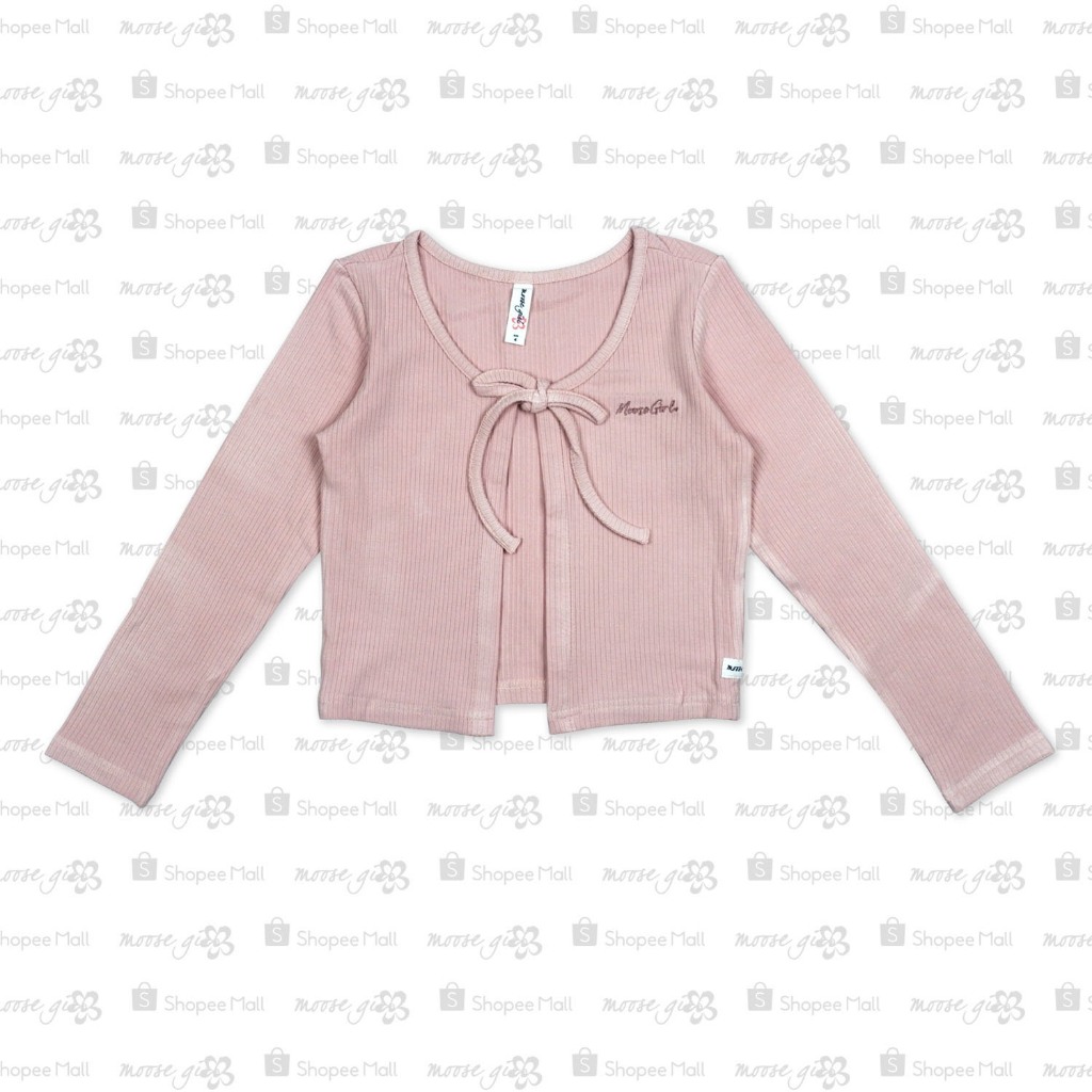 Moose Girl Dusty Rose Cardigan Vest with Embroidery Details (GRV- 4897 ...