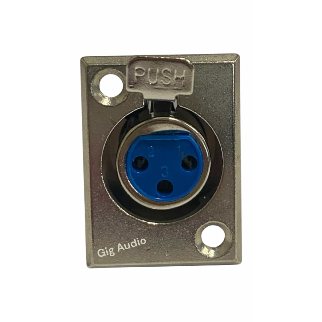 1 PC Female XLR 3Pins Audio Socket Connector Metal (Light Blue ...