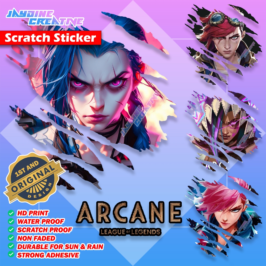 Jaydine Creative : Arcane League of Legends (Scratch Design Sticker ...
