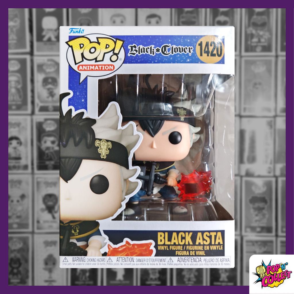 Funko Pop! Black Clover - Black Asta 1420 w/ Free Protector (Sold by ...