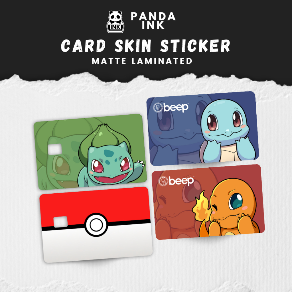 ATM Card Skin or Beep Card Skin Sticker Pokemon Pokeball Matte ...