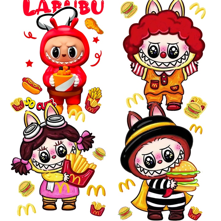 IRON ON TSHIRT - Labubu Designs vol 3 A4 Size Ready To Press Direct ...