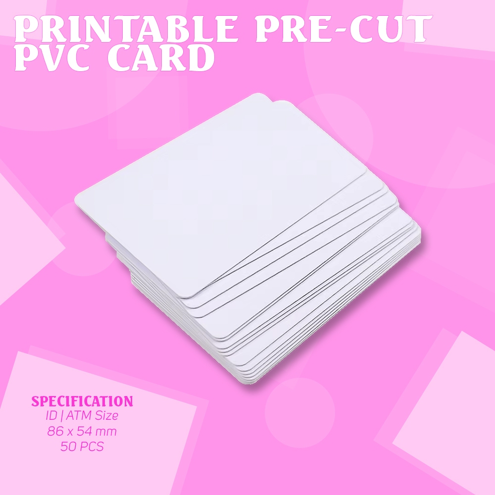 86-54MM PVC Printable Pre-Cut Cards for Direct Printng using Dye Ink ...