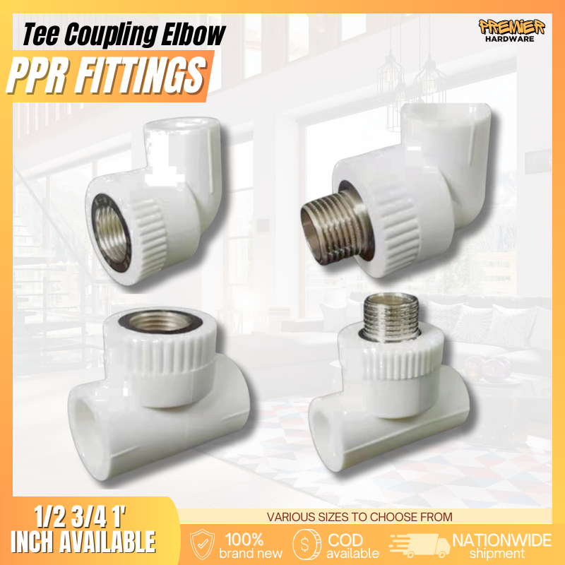 PPR Tee Coupling Elbow Plug End Cap Valve with Multiple Variation Premier Hardware | Shopee ...