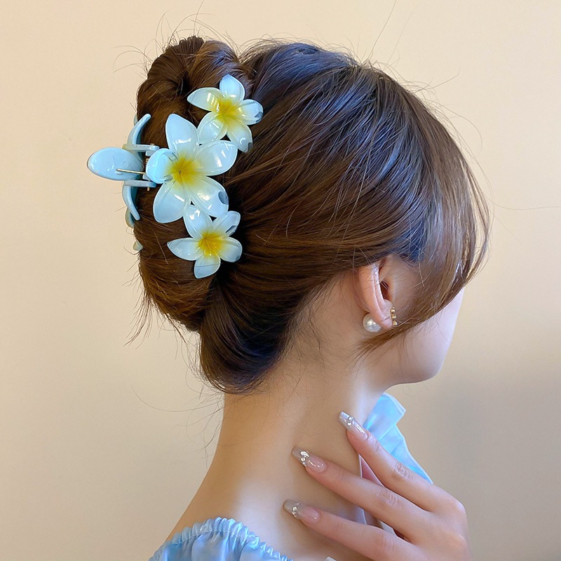 New arrival colorful plumeria three flower hair clip hair clamp ...