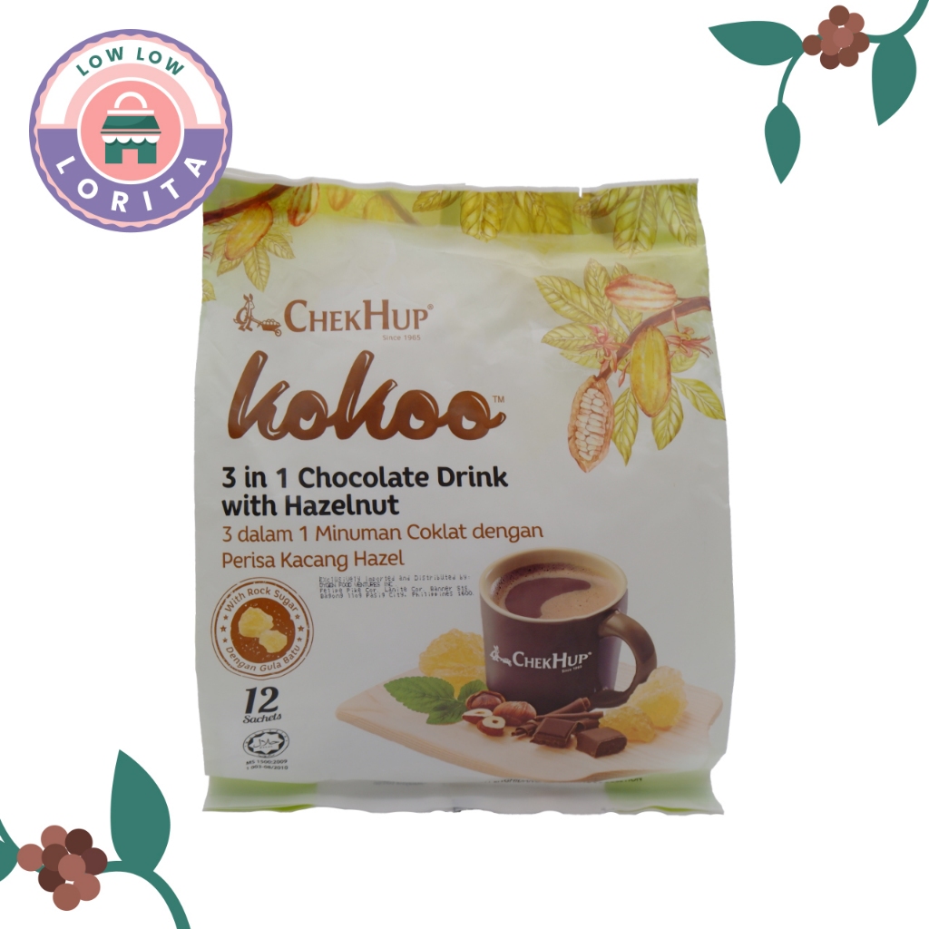 Chek Hup Kokoo Hot Chocolate Drink with Hazelnut (Pouch 40g x 12 ...