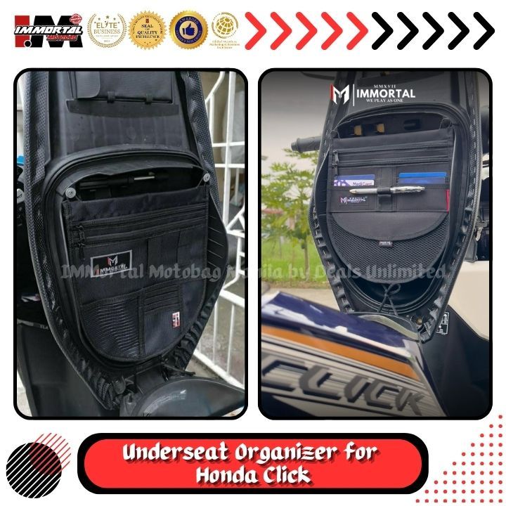 Honda Click v1/v2/v3 Game Changer Seat Organizer by IMMortal Motobag ...