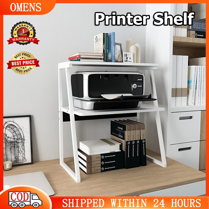 Printer Shelf Desktop Office Copier Storage Rack Printer Organizer 2 ...