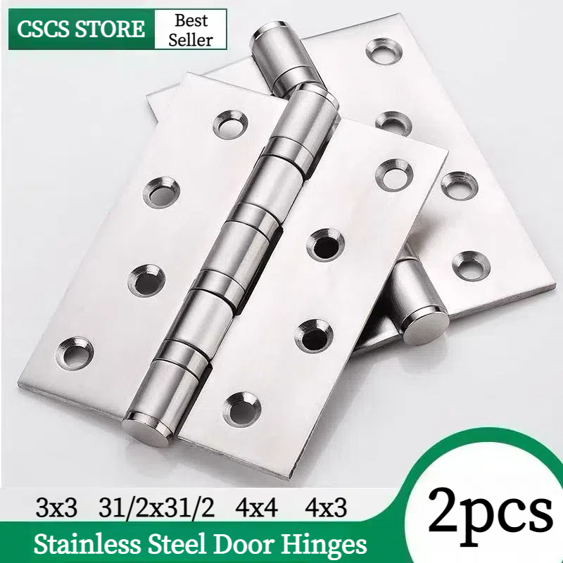 Stainless Steel 304 Flat Hinges With Screw Thickness Door Bearing Door Heavy Duty (Per Pairs ...