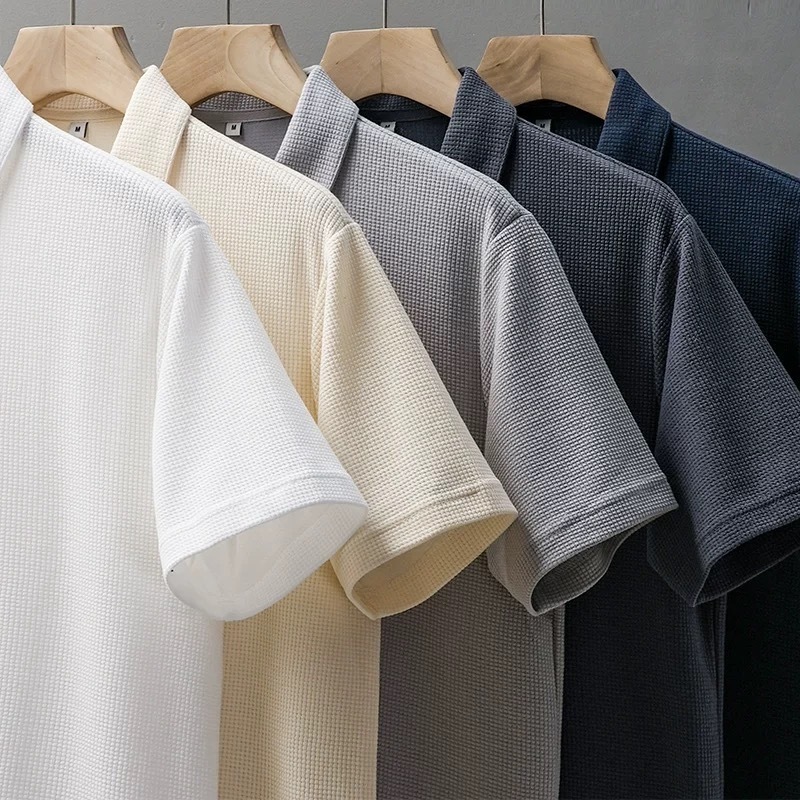 BUY1 TAKE1 kaswal na damit ng mga lalaki WAFFLE POLO shirt hight ...