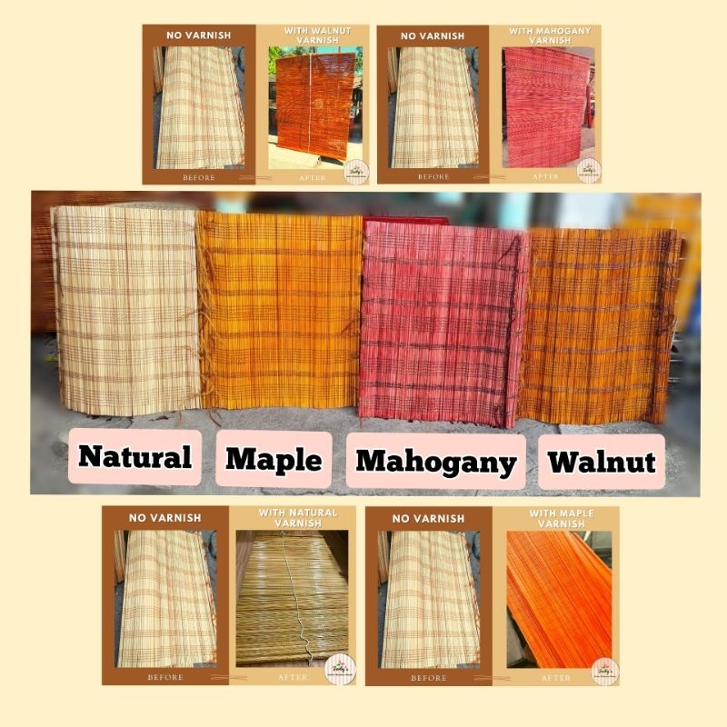 Buri Blinds w/ Varnish 2ft x 2ft | 3ft | 4ft | 5ft | 6ft (WXH) | Shopee ...