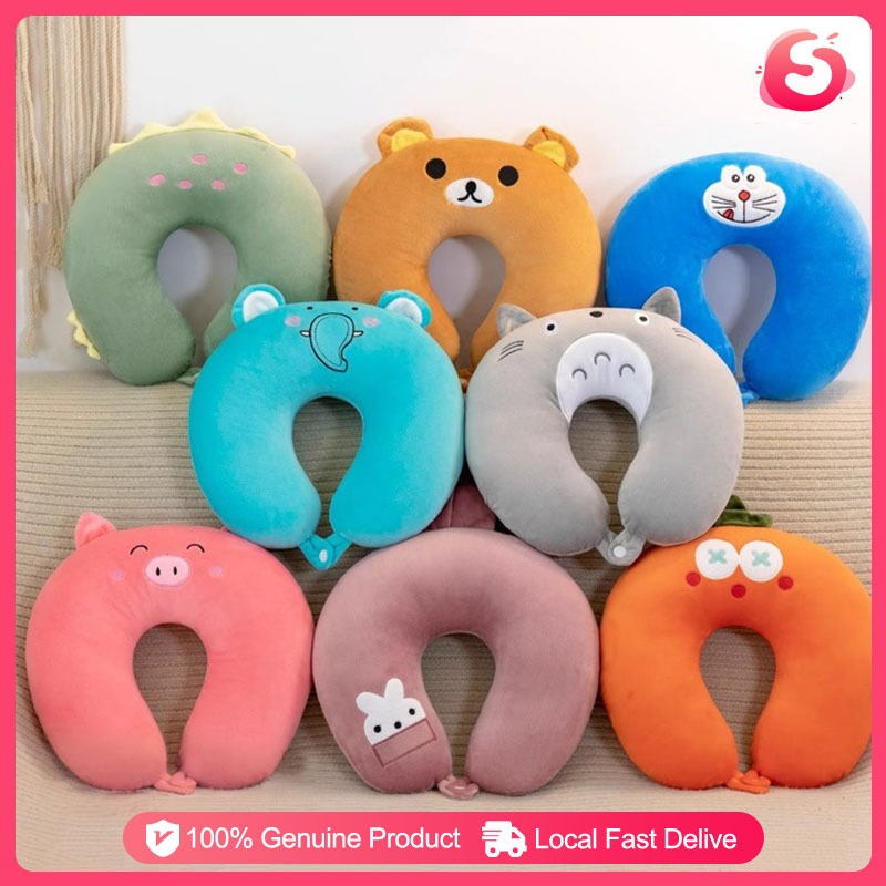 U Shaped Neck Pillow Travel Soft Pillow Memory Foam Cartoon Pillow With ...