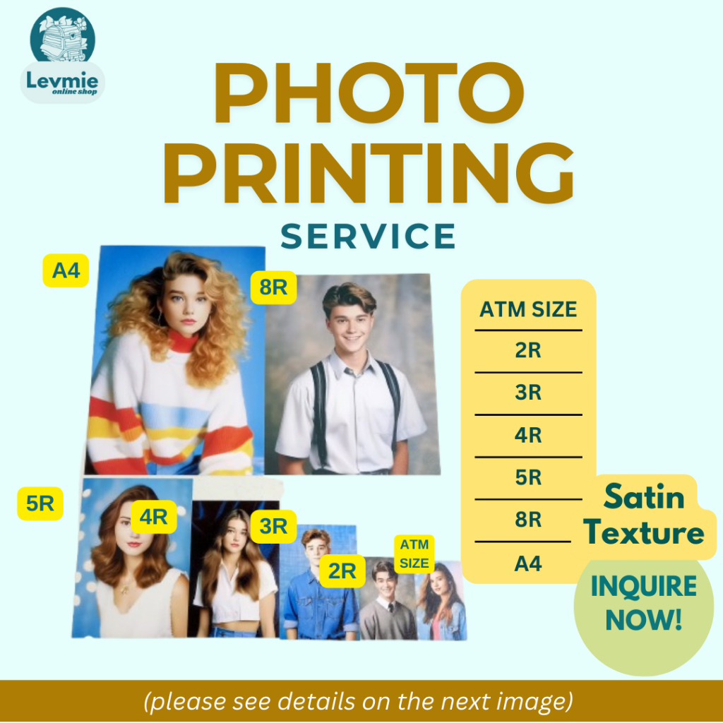 Photo Printing Service - ATM SIze/2R/3R/4R/5R/8R/A4 - Print For You ...