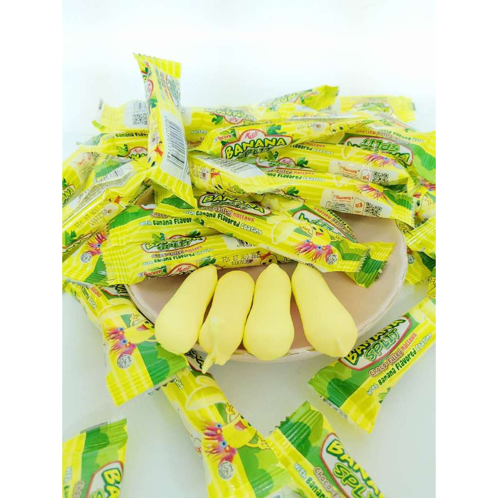 50pcs Banana Split Chewy Sweet Candy SUGAR CRASH | Shopee Philippines