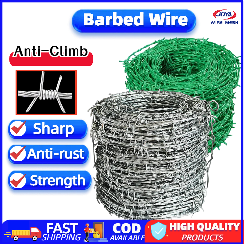 50/100M Galvanized Iron Barbed Wire for Garden Fences Anti-climb ...