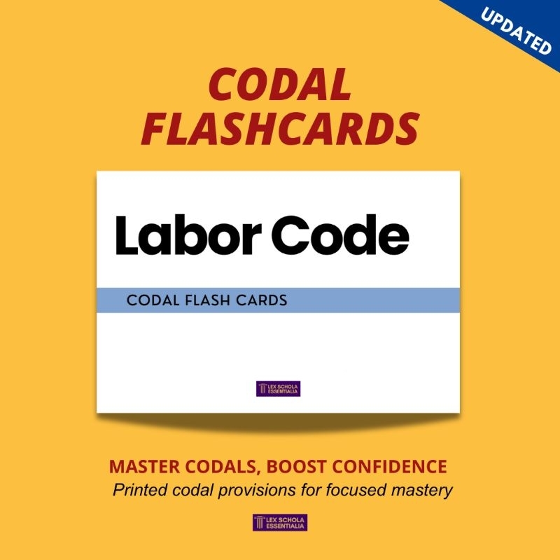 Labor Code (Codal Flashcards) | Shopee Philippines