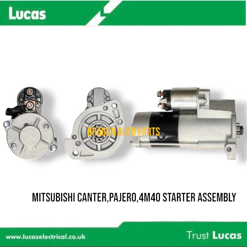 Lucas Starter Assembly for Mitsubishi CANTER, 4M40, PAJERO INTERCOOLER ...
