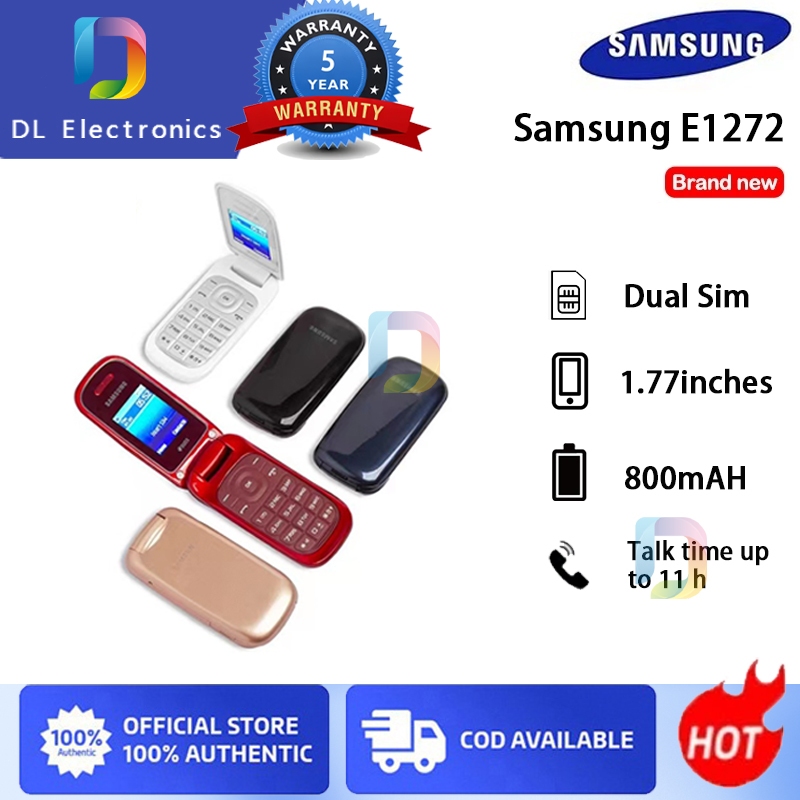 Original Samsung E1272 Flip Phone Keypad Phone Dual SIM Basic Phone ...