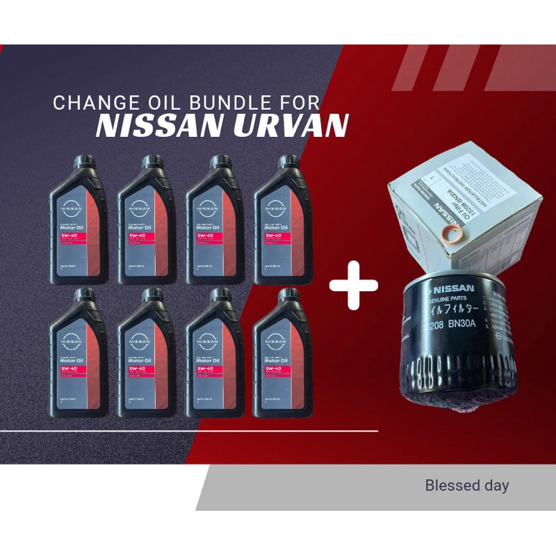 Nissan Genuine Oil Semi Synthetic 5W-40 CF-4 Oil Change Package for D23 ...