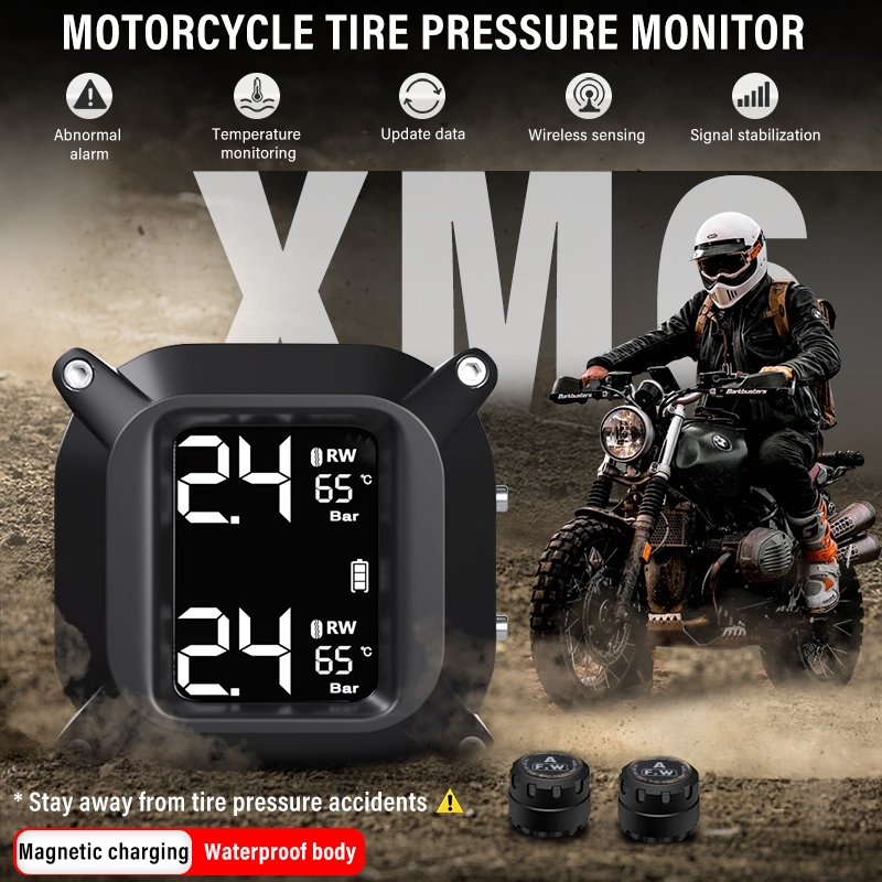 XM6 Motorcycle Tire Pressure Sensors Moto TPMS Tire Pressure Monitoring ...