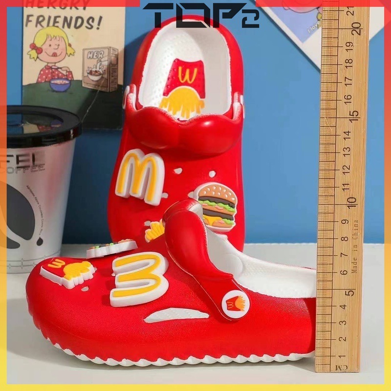 [TOP2] McD X Clogs Kids Sandals shoes Soft Anti-Slip Indoor for boys ...