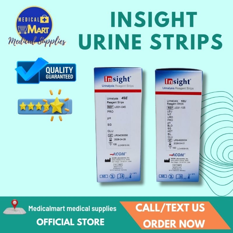Urinalysis Reagent Strips 4SE & 10SE, INSIGHT (100’s) | Shopee Philippines