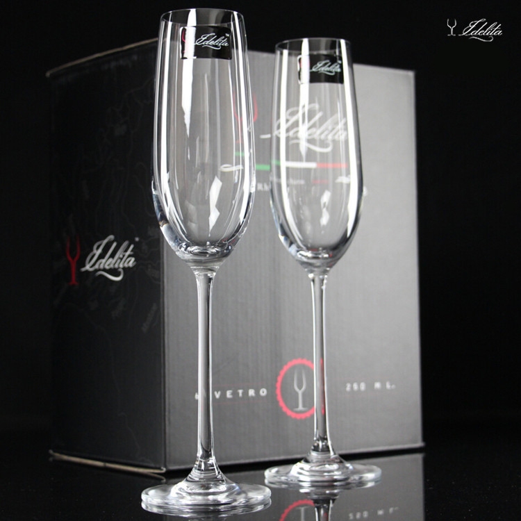 EDELITA Lead-Free Transparent Crystal Glass High-end Champagne Glass ...