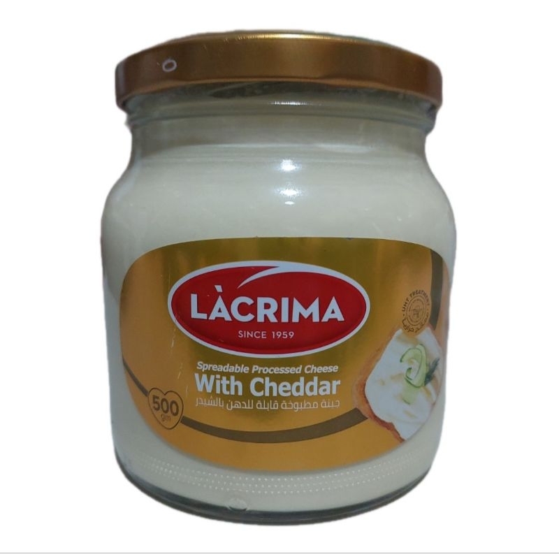 Lacrima Spreadable Processed Cheese with Cheddar 500g | Shopee Philippines