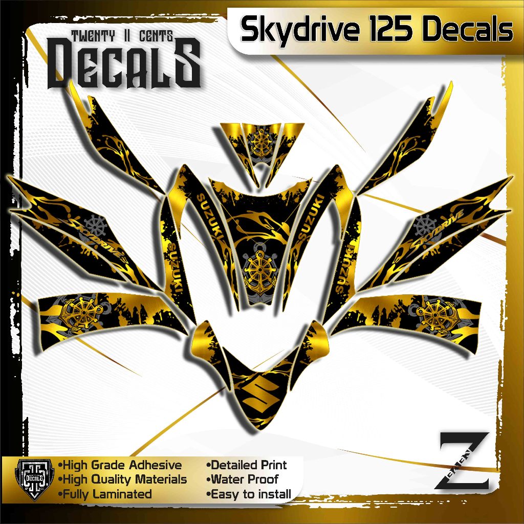 Suzuki Skydrive 125 Decals High-Quality Stickers (anchor) | Shopee ...