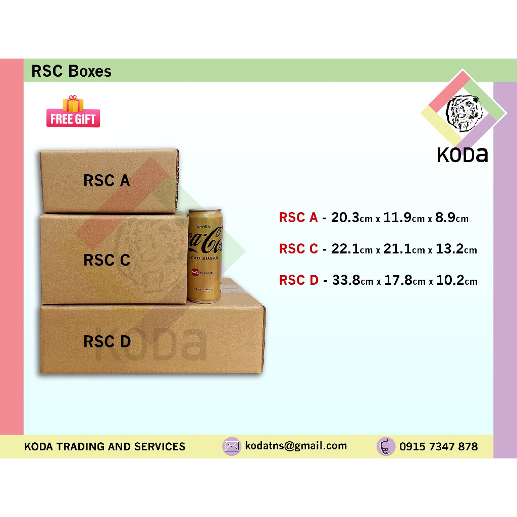 RSC A B C D Plain Box Corrugated Plain Kraft Brown Shipping Packaging ...