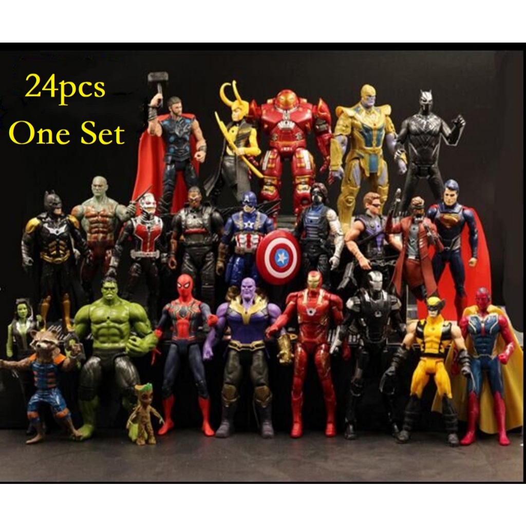Avengers Set of 24 Iron Man Iron Spider Man Hulk Captain America ...