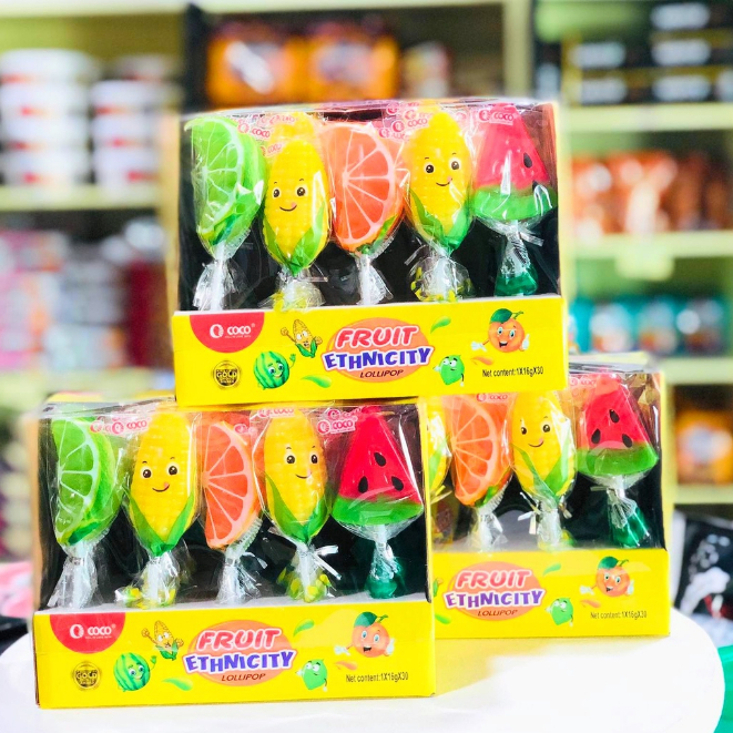30pcs/1box COCO Fruit Ethnicity Lollipop 30-Piece Box | Shopee Philippines