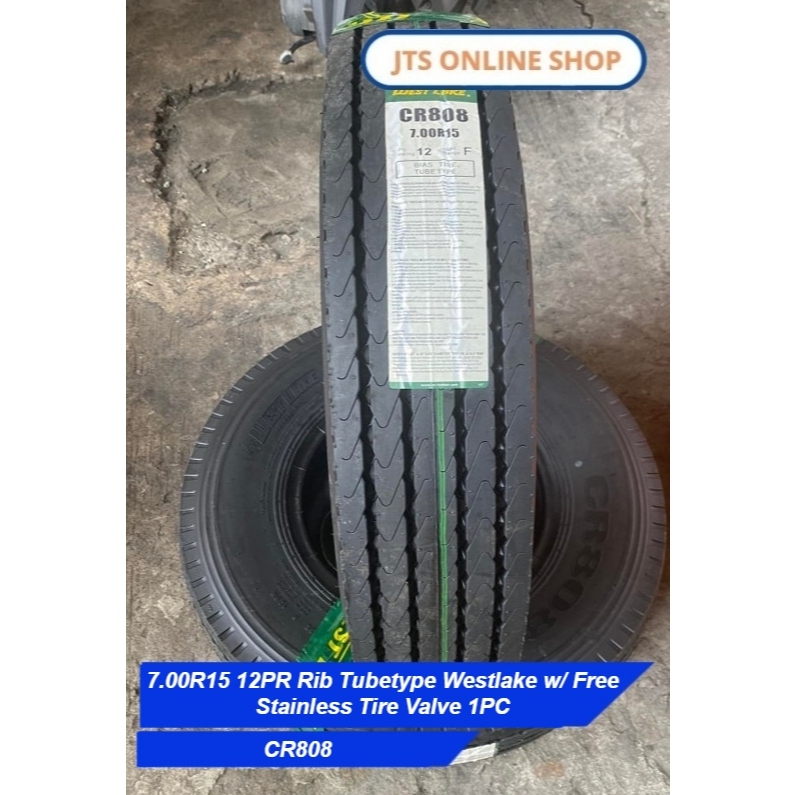 7.00R15 12PR Rib Tubetype Westlake CR808 w/ Free Stainless Tire Valve ...
