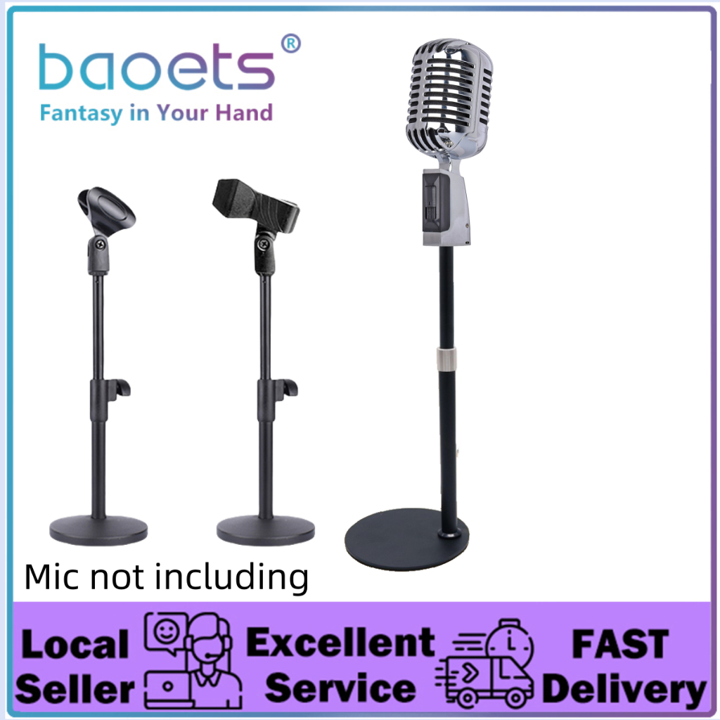 Portable Microphone Stand for Dynamic Vintage Microphone Adjustable ...