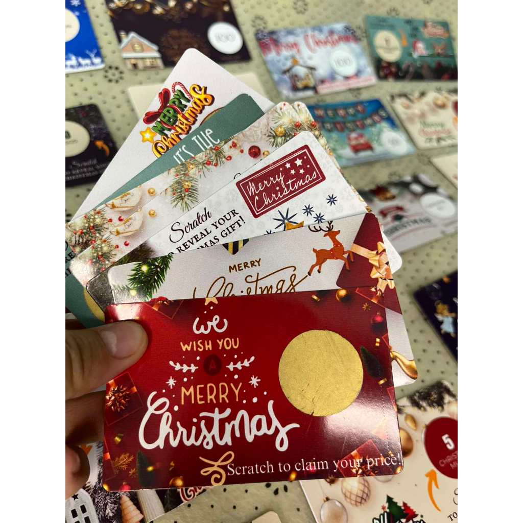 (10 pcs per pack)Christmas Scratch card / Aguinaldo with a twist ...