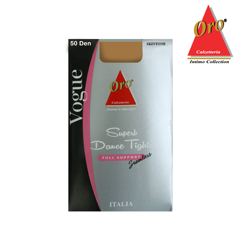 Oro Vogue Superb Dance Tights Seamless Full Support Pantyhose 1 Pair 50 ...