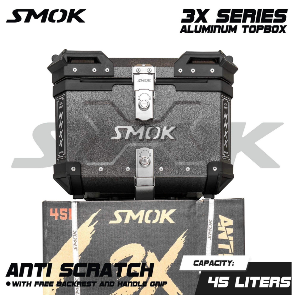 SMOK TOP BOX 45 LITERS ( WITH FREE BACKREST, HANDLE GRIP,KEYCHAIN ...