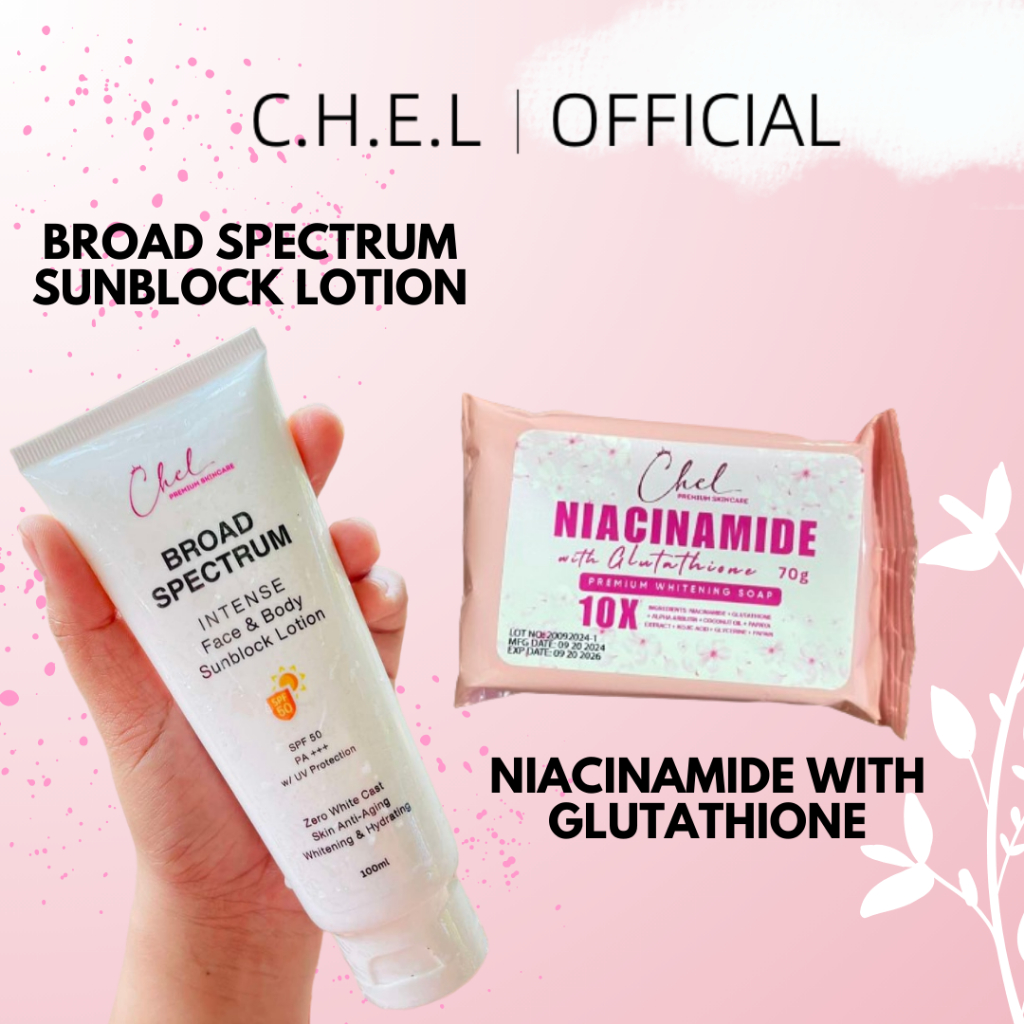CHEL BEAUTY Broad Spectrum Lotion With SPF 50 and Niacinamide w ...