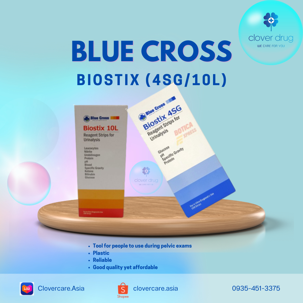 BLUE CROSS Urinalysis Reagent Strips Biostix 4SG/10L (box) | Shopee ...