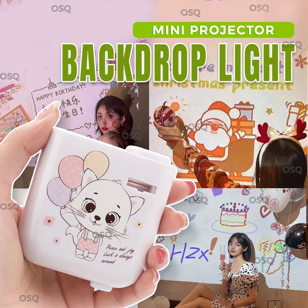 OSQ 1set/4pcs Film Mini Photo Creative Scenery Projector Backdrop Light ...