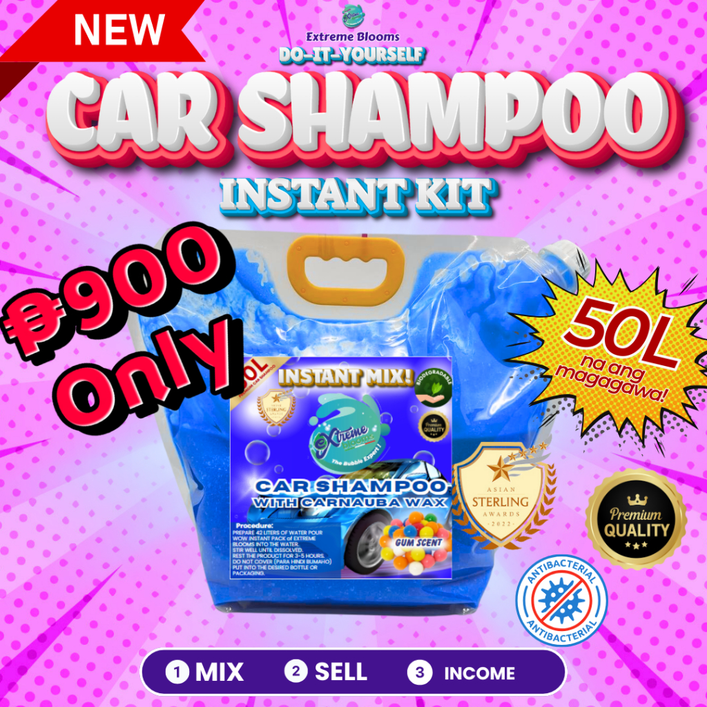 Extreme Blooms - Instant Car Shampoo 50 Liters Yield (Just Add Water ...