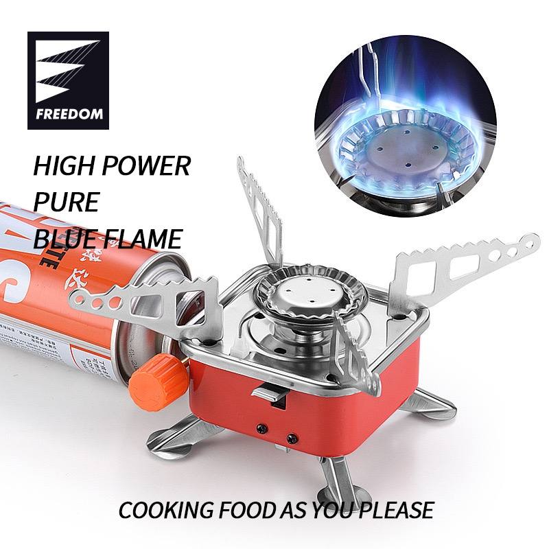 Folding Mini Gas Stove Camping Stove Powered Portable Card Type ...