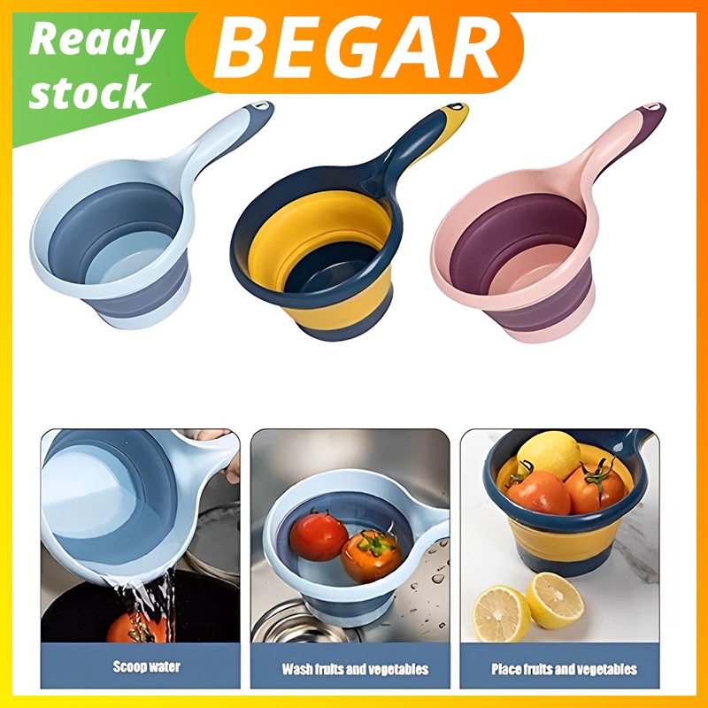 Folding Water Ladle Collapsible Scoop Kitchen Ladles Water Scoop Cup ...